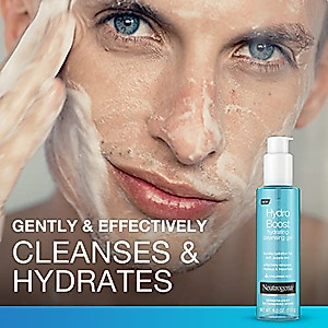 Neutrogena Hydro Boost Lightweight Hydrating Facial Cleansing Gel, Gentle Face Wash & Makeup Remover with Hyaluronic Acid, Hypoallergenic & Non Comedogenic, 6 oz, Pack of 3