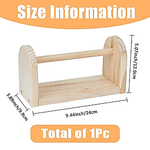 SUPERFINDINGS Wooden Crochet Yarn Holder 9.44x5.07inch Rotatable Wooden Yarn Skein Spinner Single Revolving Yarn Storage Yarn Ball Holder Wool Skein Cord Organizer Yarn Ball Knitting Supplies