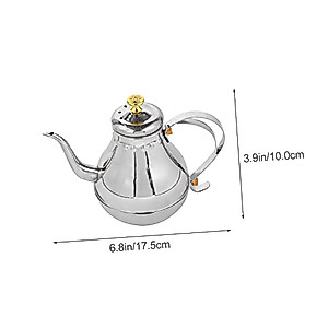 FELTECHELECTR 1pc Kettle Mouth Teapot Bacon Container Espresso Machines for Home Stovetop Teapot Portable Stove Stainless Strainer Portable Espresso Maker Espresso Shot Stainless Steel