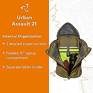 Mystery Ranch Urban Assault 21 Backpack - Military Inspired Rucksacks, Lizard, 21L