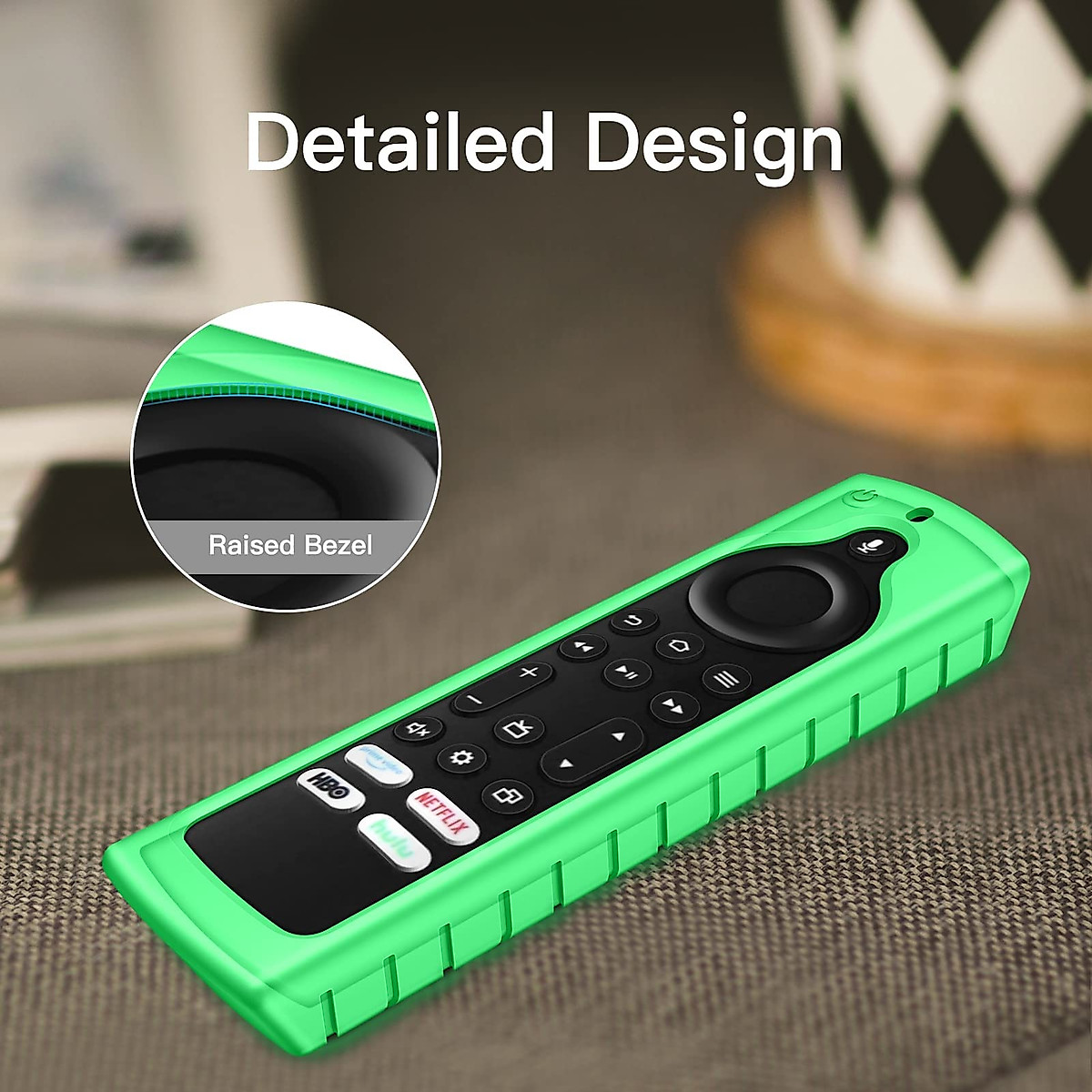 Fintie Silicone Case for Fire TV Stick 4K Max (2nd Gen)/Toshiba/Insignia/Pioneer/Fire TV 2-Series/4-Series/Omni Series TV Remote - Anti Slip Shockproof Cover for Alexa Voice Remote Enhanced,Green Glow
