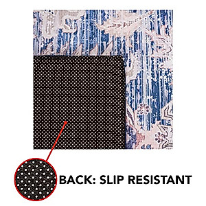 SAFAVIEH Tucson Collection Runner Rug - 2'6" x 12', Blue & Charcoal, Persian Design, Non-Shedding Machine Washable & Slip Resistant Ideal for High Traffic Areas in Living Room, Bedroom (TSN137M)