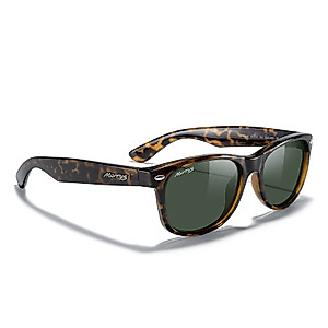 MERRY'S Polarized Unisex Shades Sunglasses for Men and Women Vintage Polarized Sun Glasses Mirror Lens (Leopard Frame/G15 Lens, 55)