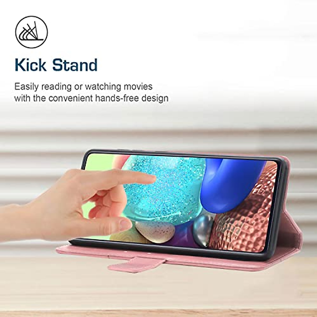 Fansipro Wallet Folio Case for Oppo RENO2 Z, Premium PU Leather Slim Fit Cover for RENO2 Z, 2 Card Slots, 1 Transparent Photo Frame Slot, Anti-Oil, Pink [1 Piece]