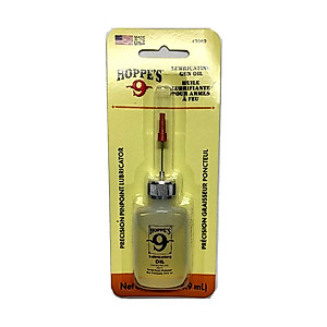 Hoppes 9 Gun Bore Cleaner, Precision Oil, Cotton Patches for 9mm.357.38.40.45 Caliber Gun Cleaning Kit