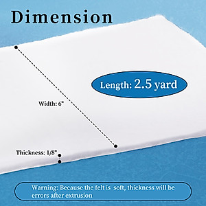 Pllieay Adhesive Felt Roll, Orthopedic Felt Roll 1/8" Thick 6"x2.5yd Quality Wool Rayon Blend for Provide Cushioning and Support in Pain Foot