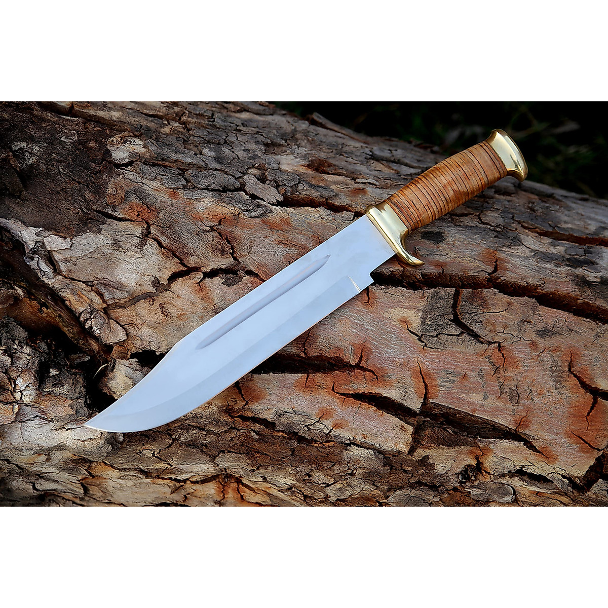 19 Inches High Carbon Steel Stainless Steel Blade with Brass Clip Guard and Pommel Knives | Camping Hunting Outdoor Survival Knives | Birthday Anniversary Xmas Gifts