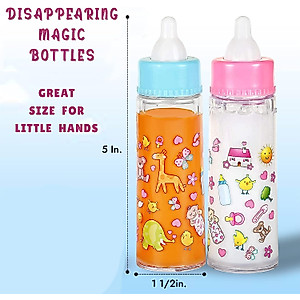 fash n kolor Diaper Bag Doll Accessories Set with Feeding Bottles, Baby Diaper, Tissues, and Cloth Blanket. Complete Diaper Bag kit with 9 Accessories. Comes Packed in a Mommy Bag