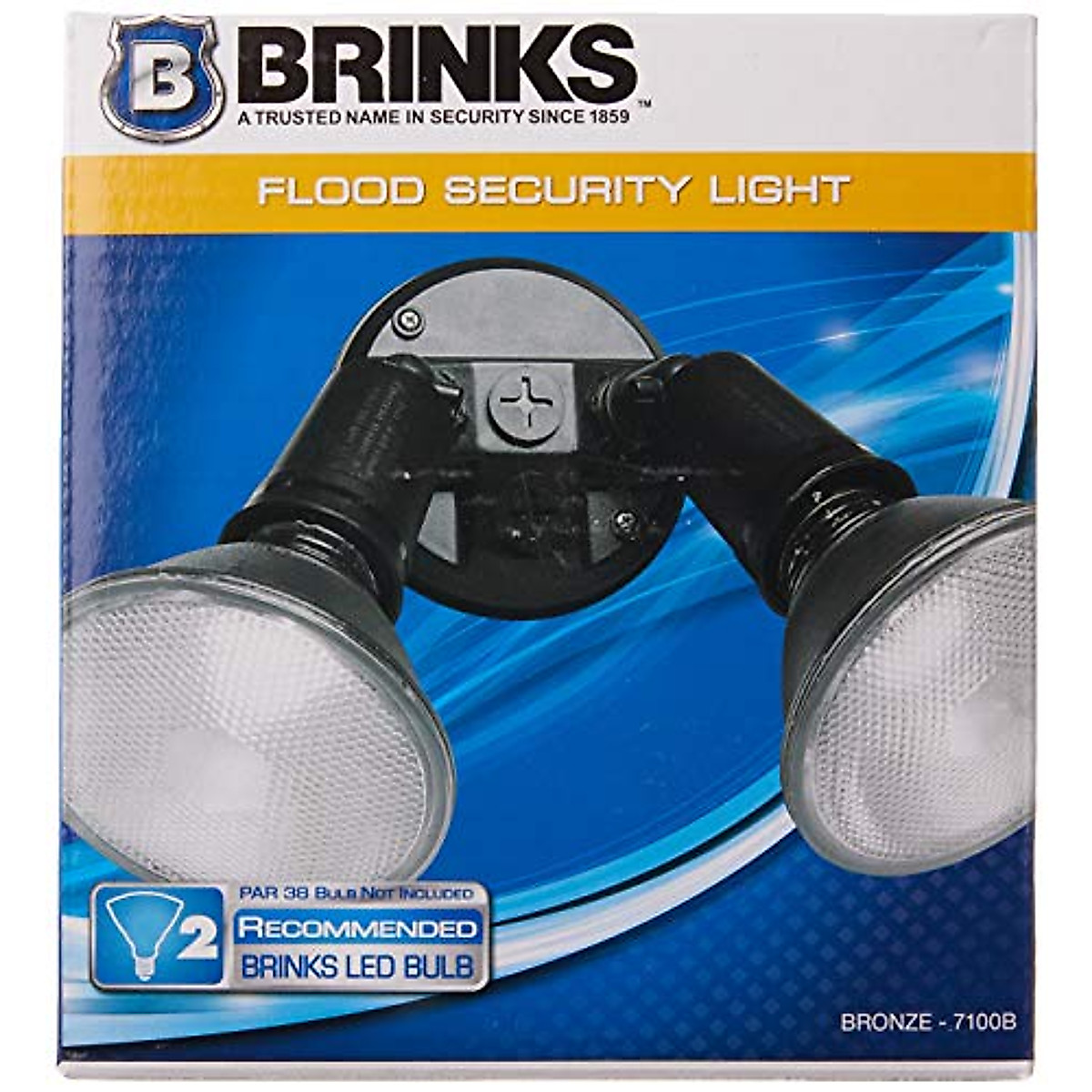 Brinks 7100B 2 Head Flood Light , Bronze