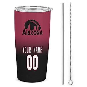 Custom Car Tumbler,Tumblers Stainless Steel 20.8oz,Personalized Football Cup,Sports Travel Coffee Mug,Customized Presents Gifts for Mother's Day Friends Fan Players Coach Lovers,Custom Number and Name