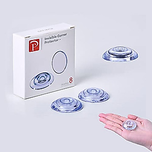 Cabinet Bumper Pads 8 Packs, Clear Adhesive Bumper Pads, Door Stopper Wall Protector, xuenair Rubber Bumper Feet, Adhesive Door Knob Bumper for Wall Fridge Door Stopper