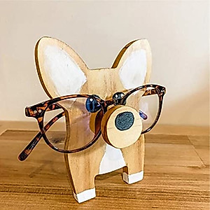 SUMDUINO Creative Animal Glasses Holder for Kids Cute Handmade Wood Carved Animal Eyeglass Holder Display Stand, Christmas New Year Gift Home Office Desktop Decor