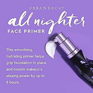 Urban Decay All Nighter Longwear Face Primer - Lightweight, Long-Lasting Formula - Locks Foundation in Place, Smooths & Hydrates Skin - 1.0 fl. oz