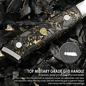 KEENZO Damascus knife set,Professional kitchen knives set 5 pcs,Sharp chef knife set.Hand forged 67-layers high carbon stainless steel knives set for Cooking.Ergonomic Full-Tang handle with gift box