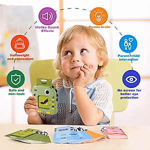 Toddler Toys for 2 3 4 5 Year Old Boys and Girls, Autism Sensory Toys for Autistic Children, Preschool Educational Toys with Music and Sound Effect, 224 Sight Words Dinosaur Talking Flash Cards