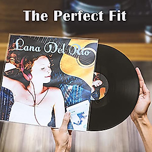 Claev Record Sleeves for Album Covers - 100 Clear Plastic Outer Sleeves to Protect 12" LP Vinyl Record Albums - 12.75 x 12.75 inch & 3 mil Thick - Archival Quality for Collection Protection