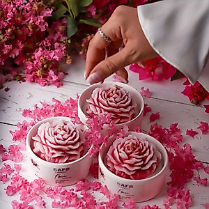 Flower Silicone Mold for Resin Candle Mold , 3D Candle Soap Mould Cake Fondant Chocolate Mold Epoxy Casting Resin Mould for Craft Handmade Gift (Peony)