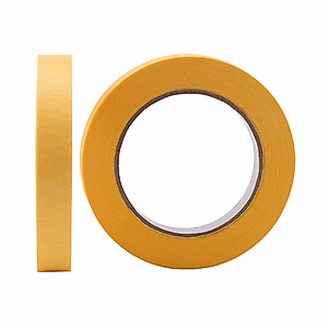 Lichamp 10-Pack Automotive Refinish Masking Tape Yellow 18mm x 55m, Cars Vehicles Auto Body Paint Tape, Automotive Painters Tape Bulk Set 0.7-inch x 60 Yards x 10 Rolls