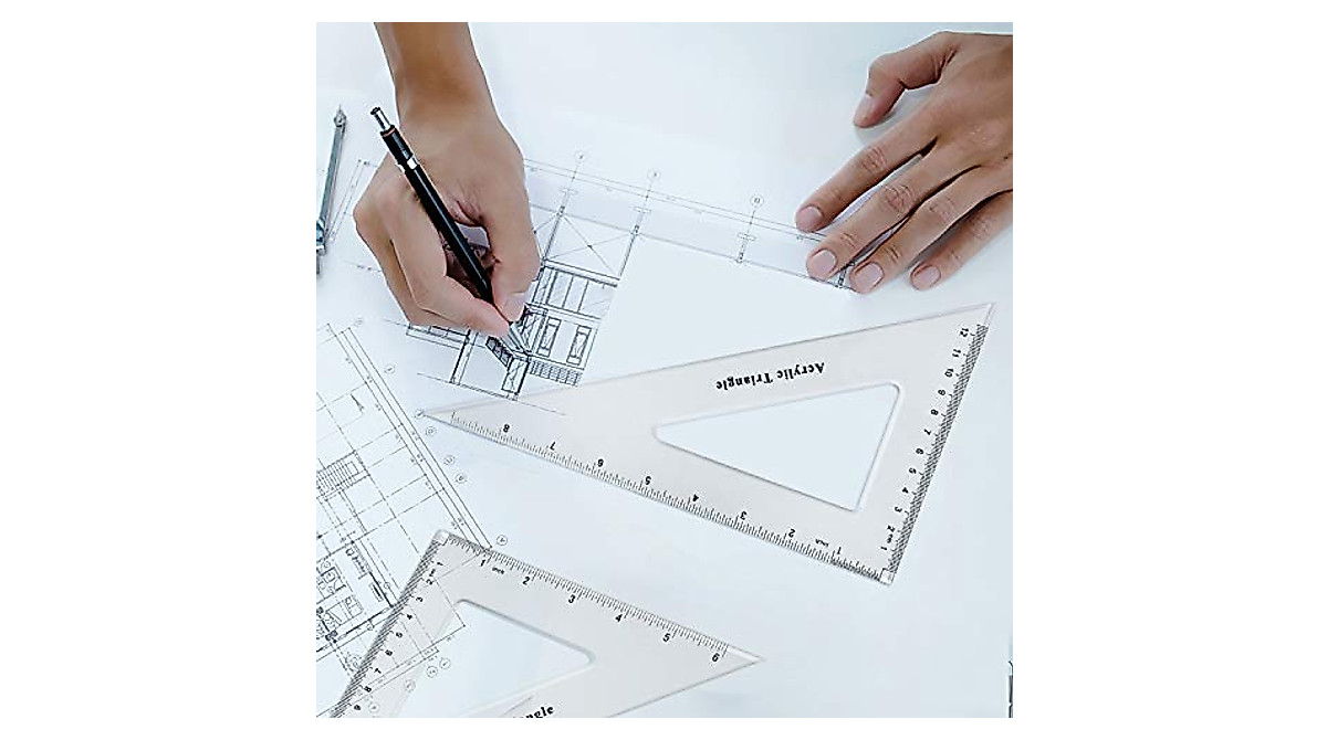 Coopay Triangle Ruler Set - 30/60 & 45/90 Degrees
