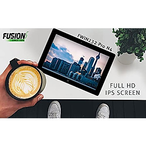 Fusion5 10" Windows 11 FWIN232 PRO N4120 Intel Quad-Core Ultra Slim Windows Tablet PC - 6GB RAM, 128GB Storage, 1920x1200 FHD Display, USB 3.0, Micro HDMI, 5MP & 2MP Cameras, Expandable M.2 Storage