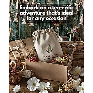 Stash Herbal and Decaf Tea Bags - Caffeine-Free Sampler Variety Pack - 25 Flavors, 50 Count/w Cotton Pouch