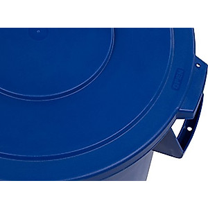 Carlisle FoodService Products 34103314 Bronco Polyethylene Round Lid, 22.5" Diameter x 2.13" Height, Blue, for 32 Gallon Trash Containers