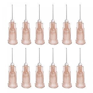 uxcell Industrial Blunt Tip Dispensing Needle with Luer Lock for Liquid Glue Gun, 26G 1/2", 20 Pcs (Light Brown)
