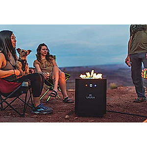 UKIAH The Note Plus - Deluxe Portable Gas Fire Pit with Patented 2.0 Beat to Music Sound System, Black (TK-1053-NP)