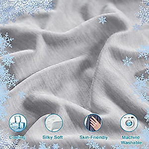 PHF Arc-Chill Cooling Blanket for Hot Sleepers, Queen Size, Absorbs Body Heat to Keep Cool for Night Sweats, Summer Blanket, 90x90 inches, Light Grey