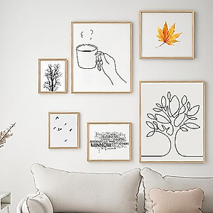 puthiac 8"x10" Oak Wood Picture Frame - 8x10 Photo Frame, 8x10 Picture Frame Wood, Natural Solid Wooden Picture Frames for Wall Art Photo and Prints (Set of 1)