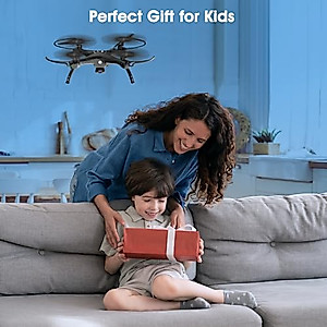 ATTOP Drone with Camera for Adults/Kids/Beginners - W10 1080P 120° FPV Live Video Drone, Beginner Friendly with 1 Key Fly/Land/Return, 360° Flip, APP/Remote/Voice/Gesture/Gravity Control, Camera Drone for Kids 8-12, No FAA License Required,, Gift Ideas, C