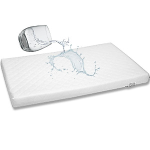 First Essentials Bassinet Cradle Mattress Pad (Rectangle, 12X26) for Newborn Comfort Breathable Easy Clean Hypoallergenic Waterproof Made in USA