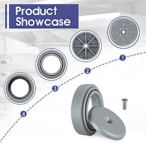 Gdyfdskin Pre-Rinse Spray Valve Repair Kit for Commercial Sink Sprayer Spray Face Bumper and Screw Replacement Part 1.42 GPM High-Pressure - Gray