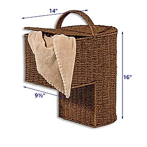 Trademark Innovations 15.25" Storage Stair Basket With Handle