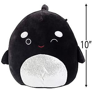 Squishmallows 10" Kai The Orca Whale - Official Kellytoy Plush - Soft and Squishy Killer Whale Stuffed Animal Toy - Great Gift for Kids