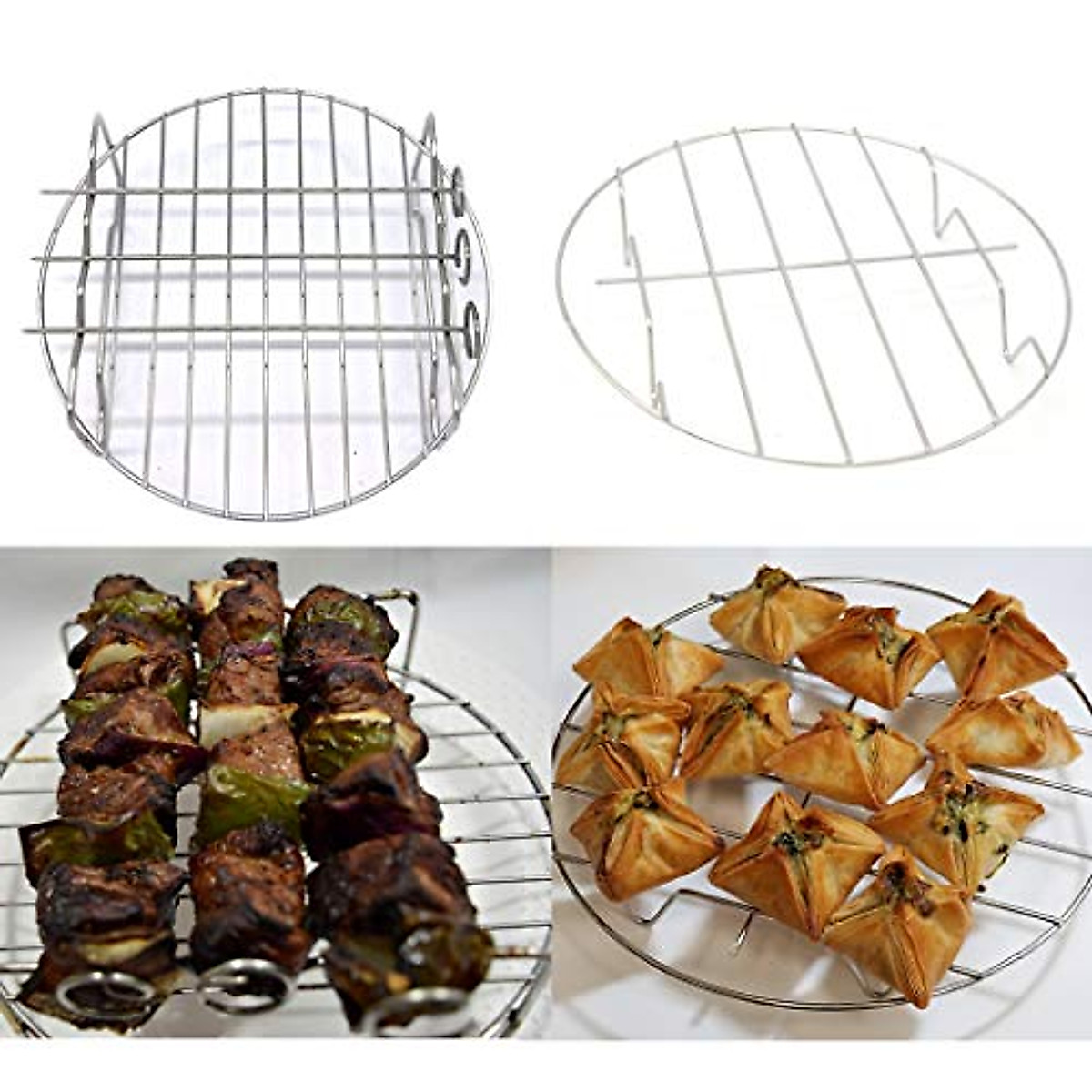 LOUISE STURHLING 8 PCS Healthy Ceramic Air Fryer XL Accessories Set, BPA-Free & Teflon-Free, Dishwasher Safe, Compatible with All 3.7 – 6.0 Qt air fryers & Pressure Cookers