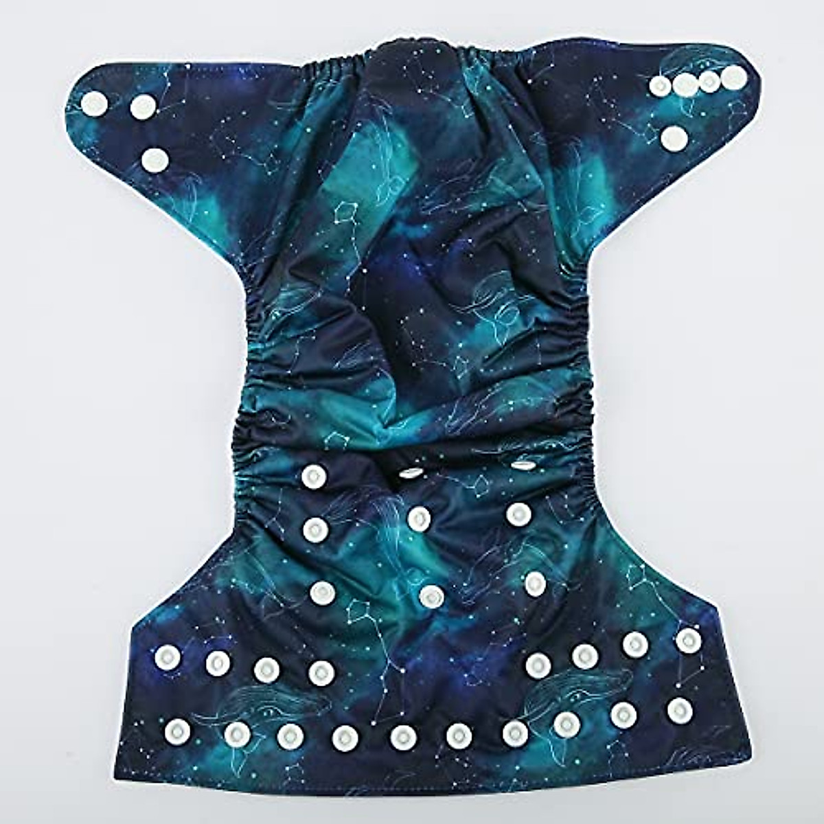 Sigzagor Baby Pocket Diaper Nappy Reusable Washable 8lbs to 36lbs (Whale Stars)