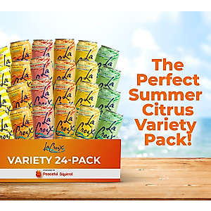 LaCroix Sparking Water, Summer Citrus Variety 24-Pack, 6 Citrus Flavors, 4 of Each, 12 Fl Oz Each