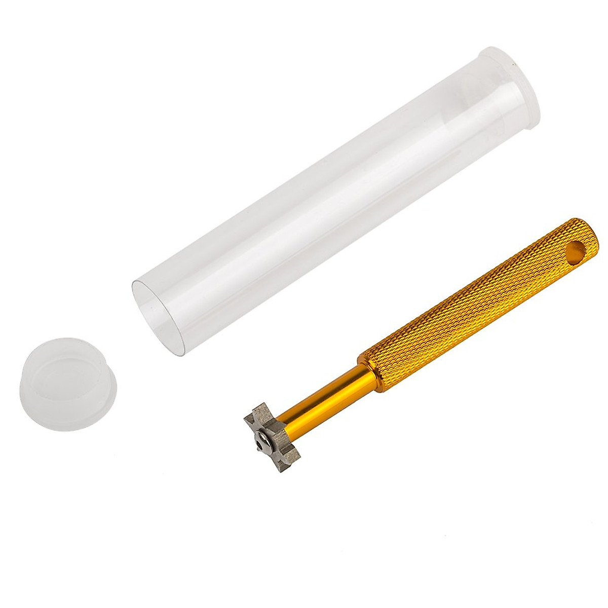 HIFROM Groove Sharpener with 6 Heads - Golf Club Groove Sharpener Re-Grooving Tool and Cleaner Replacement for All Irons Pitching Sand Lob Gap and Approach Wedges and Utility Clubs Gold Color