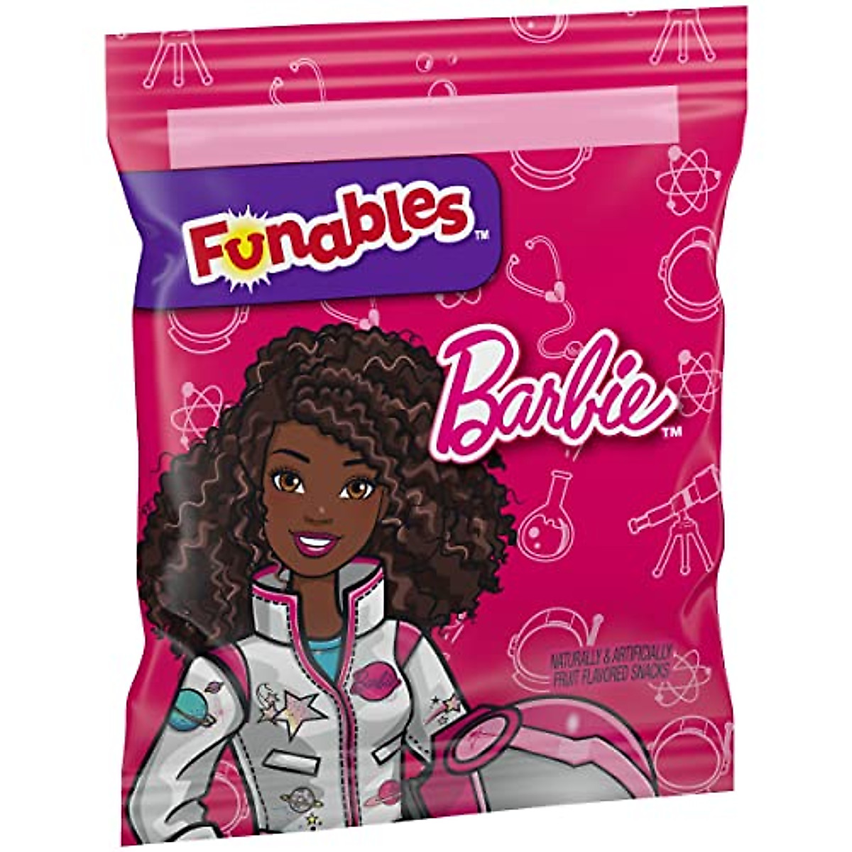 Funables Fruit Snacks, Barbie Shaped Fruit Flavored School Snacks, Pack of 10 0.8 ounce Pouches