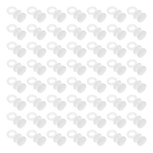 DECHOUS Curtain Glider Hooks 100pcs Plastic Rollerbolt Window Curtain Glider Track Carrier Slide Wheels Rollers Curtain Track Gliders