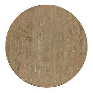 Linon Zeke Grey Wash 24" Counter Stool with Round Seat