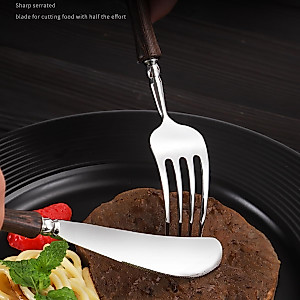 16 Piece Silverware Set Flatware Hammered Handle Food-Grade Stainless Steel Cutlery Set for 4 Forks Utensil Sets Home Essentials for New Home Exquisite Ergonomic Durable Birthday Party