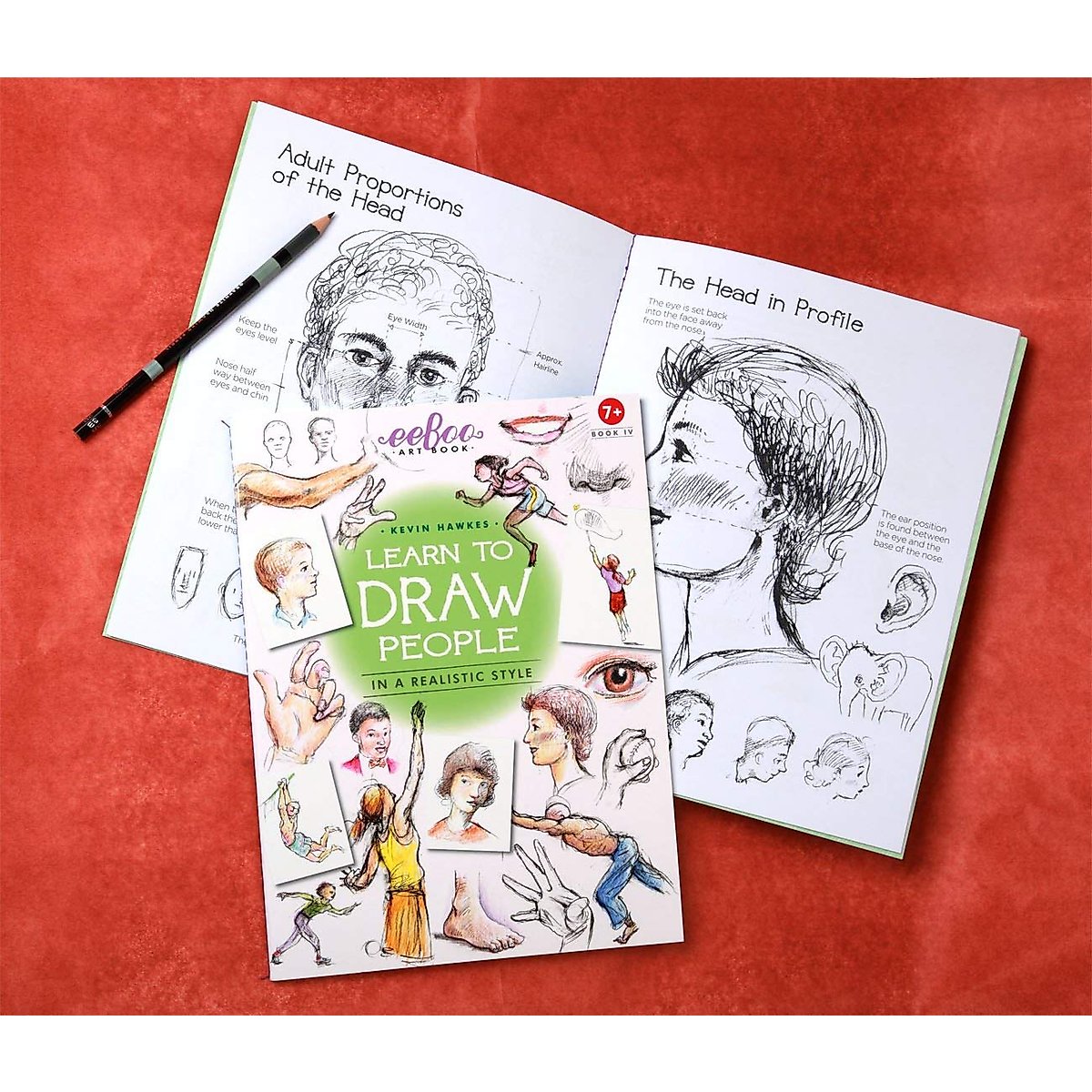 eeBoo: Art Book 4 - Learn to Draw People with Kevin Hawkes (ARTBK4), Perfect Guide for Budding Young Artists, Allows to Draw People in a Realistic Style, Perfect for Ages 7 and up