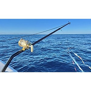 Dev Fishing Teaser Rod Outrigger Dredge Pole w/ #4 Bent Butt End