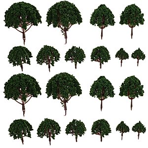 DOITOOL Model Trees Rainforest Diorama Supplies 20Pcs Scale Trees Miniature Craft Mini Trees for Crafts Miniature Tree Diorama Models Model Model Trees Model Train Scenery