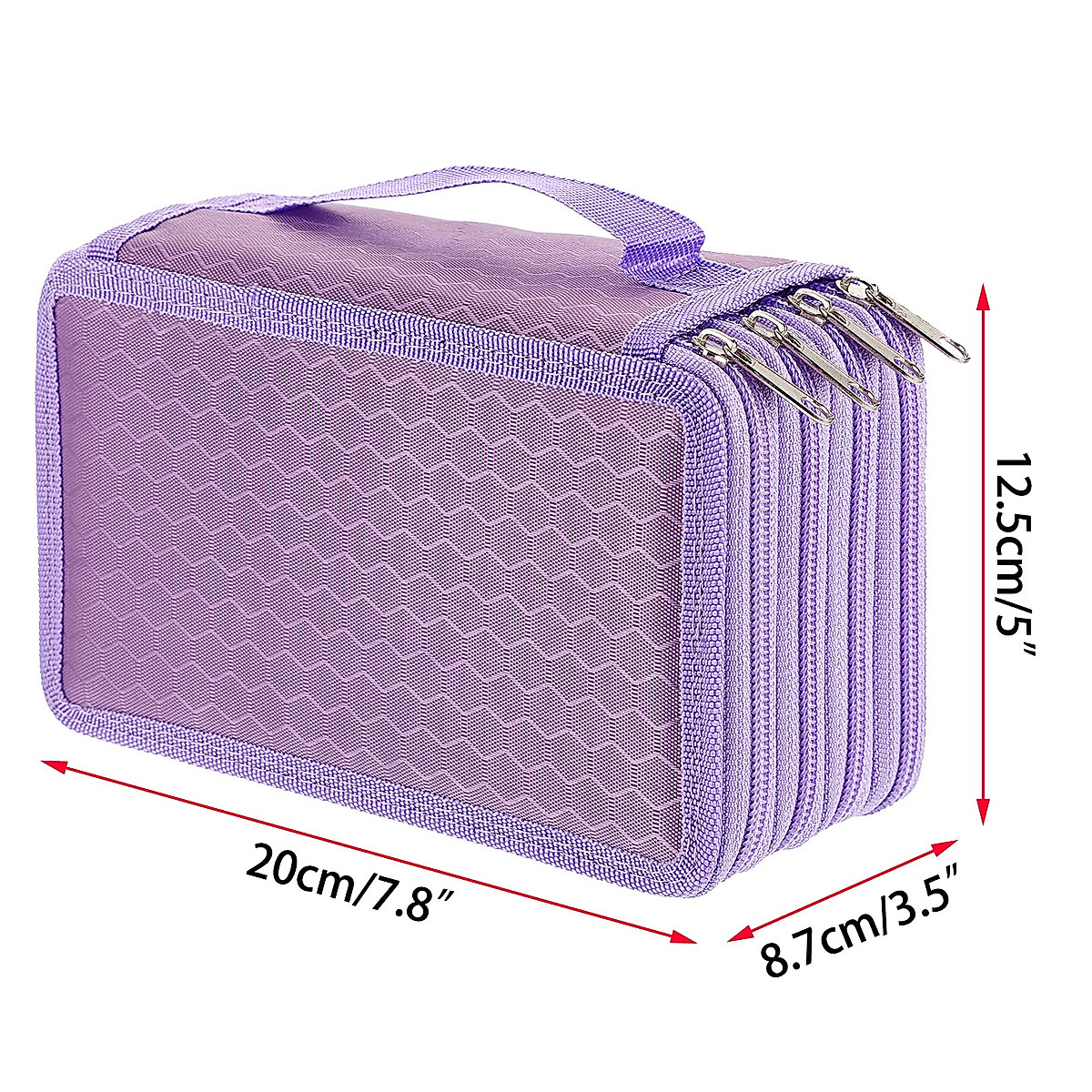 BTSKY® Handy Wearable Oxford Colored Pencil Case 72 Slots Pencil Organizer (Purple)