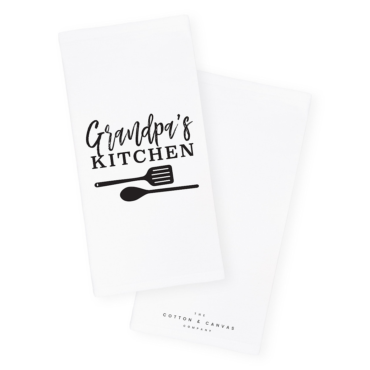 The Cotton & Canvas Co. Grandpa's Kitchen Soft and Absorbent Kitchen Tea Towel, Flour Sack Towel and Dish Cloth