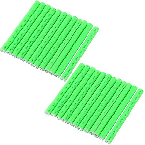 OUKENS 24pcs Bicycle Spoke Skins Wraps Bicycle Wheel Spoke Reflector Reflective Kids Road Mountain Bike Colorful Wheel Decoration Reflectors (Green)