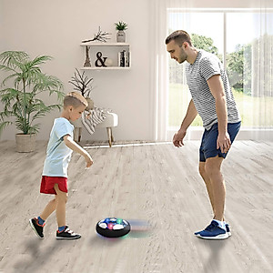 Hover Soccer Ball Toys, Indoor Floating Rechargeable Soccer with Colorful LED Light and Soft Foam Bumper, Upgrade Air Training Soccer Ball for 3 4 5 6 7 8-16 Years Old Boys Girls Adults